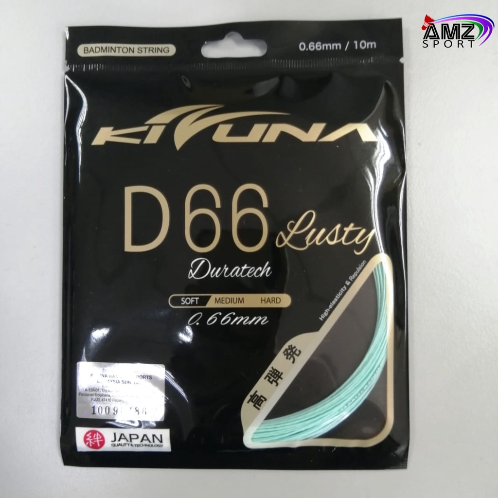 KIZUNA Z66 HIGH REPULSION & ELASTICITY (0.66mm) Badminton String ...