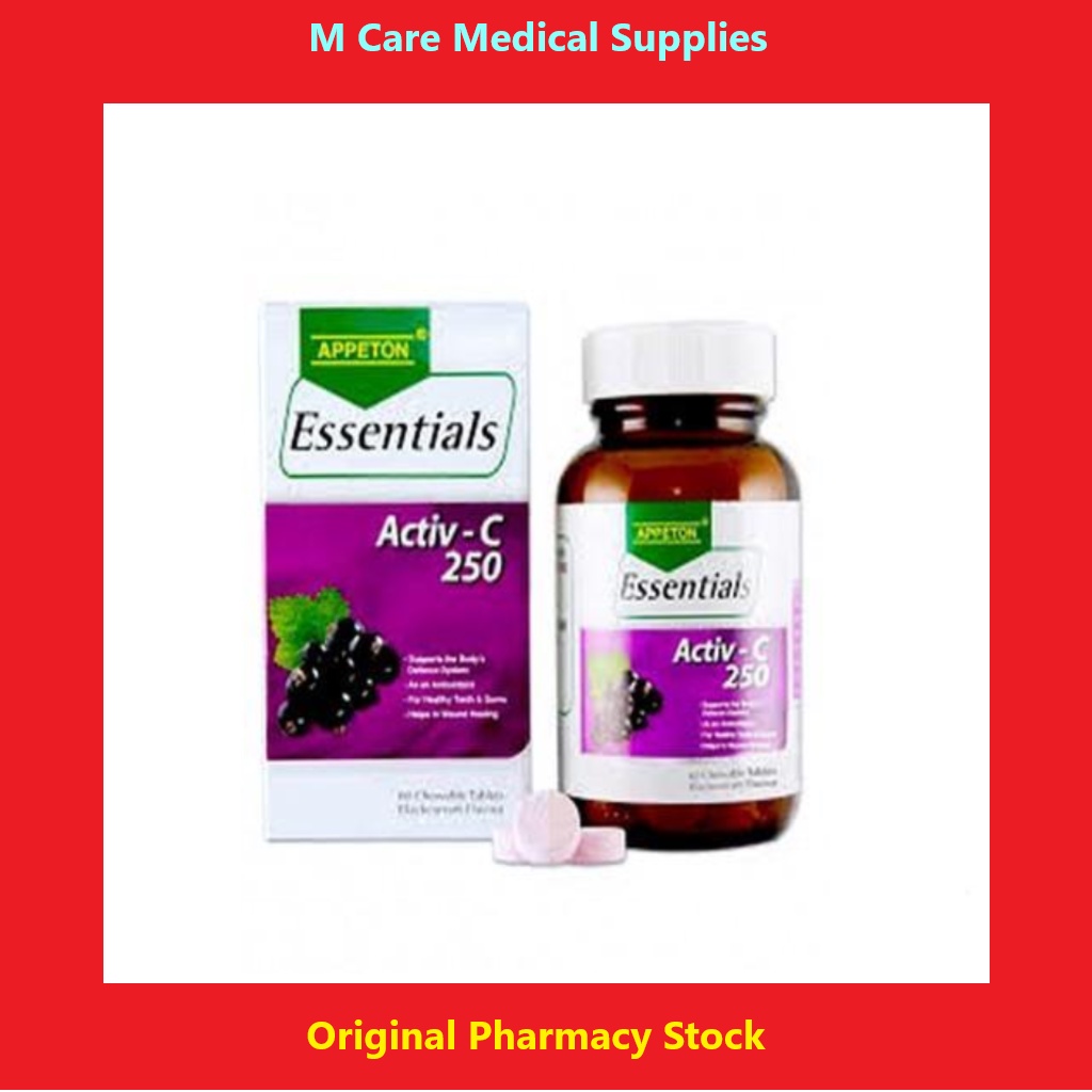 APPETON Essentials Activ-C 250 Blackcurrant for Immunity & Antioxidant ...