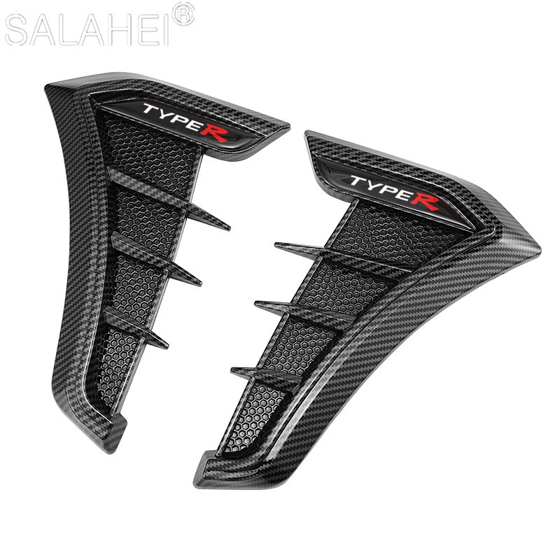 2pcs Carbon Fiber Car Exterior Side Body Fender Stickers Modification