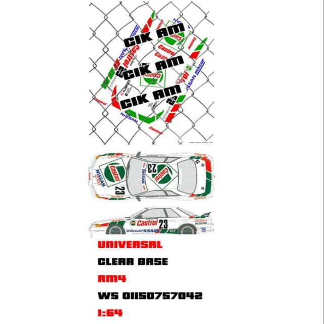 Hotwheels tomica decal Castrolll clear base decal 2pcs | Shopee Malaysia