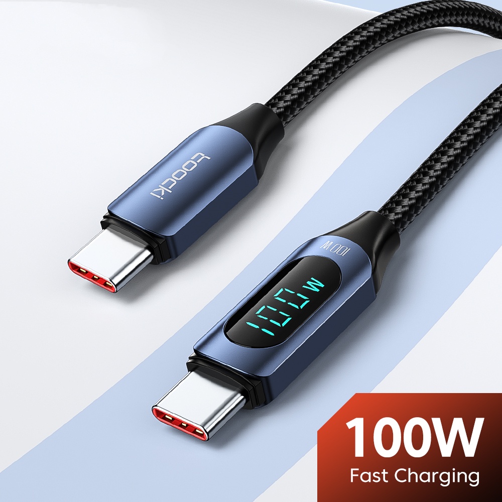 100W Fast Charging PD Cable Quick Charge 4.0 Type C Nylon Braided ...