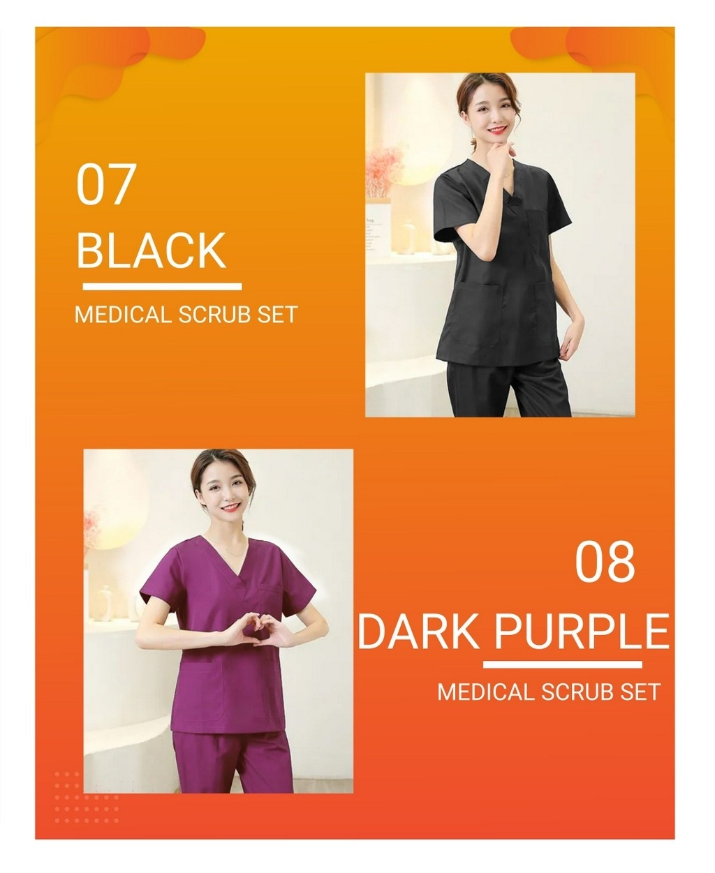 【🇲🇾MALAYSIA READY STOCK】 MEDICAL SCRUB SUIT BAJU SCRUB TOP+PANTS ...