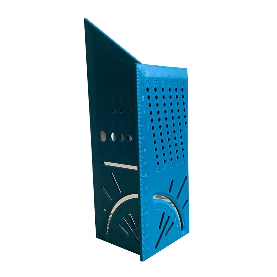 (BW)Multi-Function 45 Degree 90 Degree Line Ruler Woodworking Stop Type ...