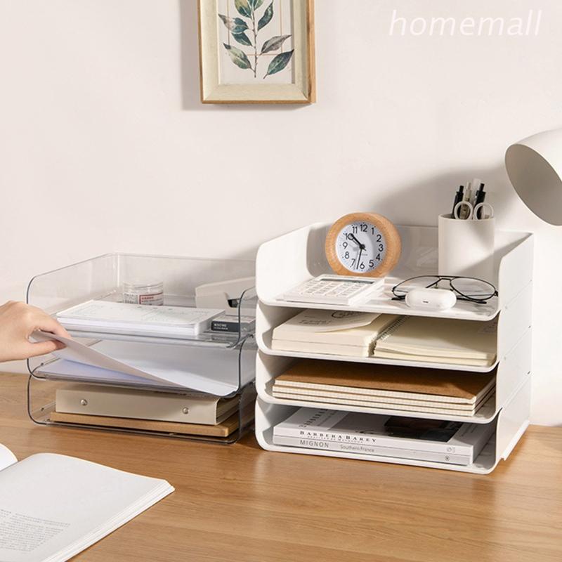 Stackable Desktop A4 Document File Tray Letter Magazine Organizer ...