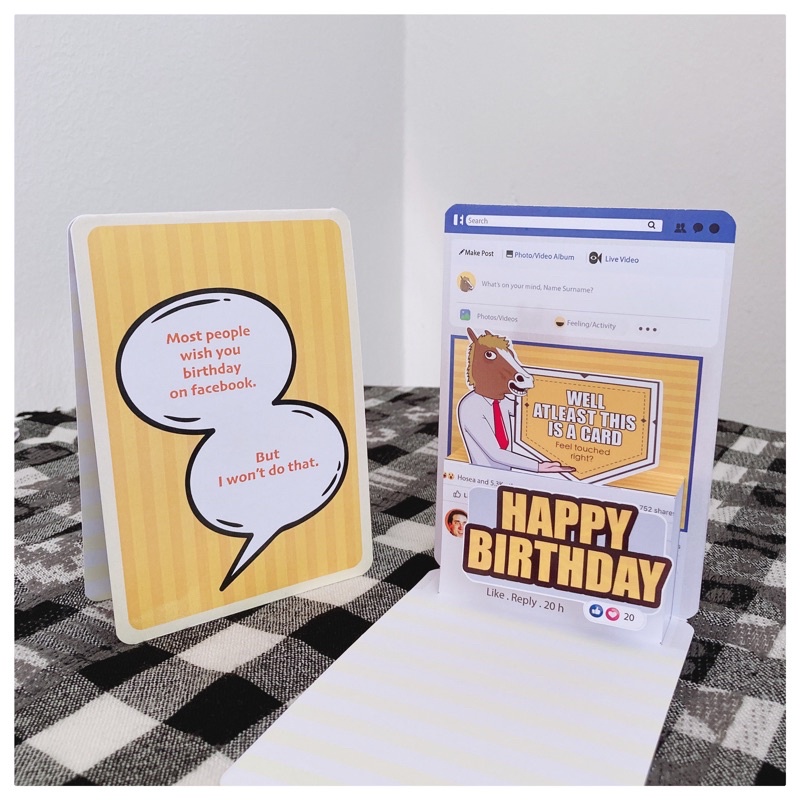 No Social Media Birthday Greeting Card | Shopee Malaysia
