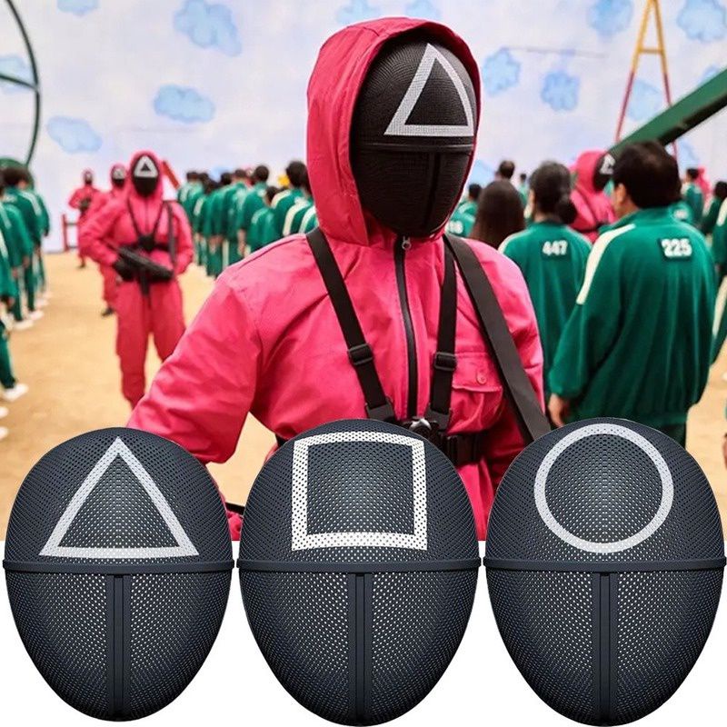 squid Game Face Mask Cosplay Mask Triangle Mask Round Mask Square Mask ...