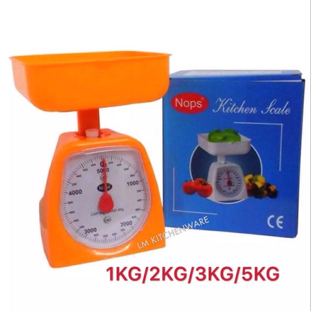 NOPS KITCHEN WEIGHING SCALE 1KG/2KG/3KG/5KG WITH BOWL/TIMBANG TEPUNG/厨房磅称 | Shopee Malaysia