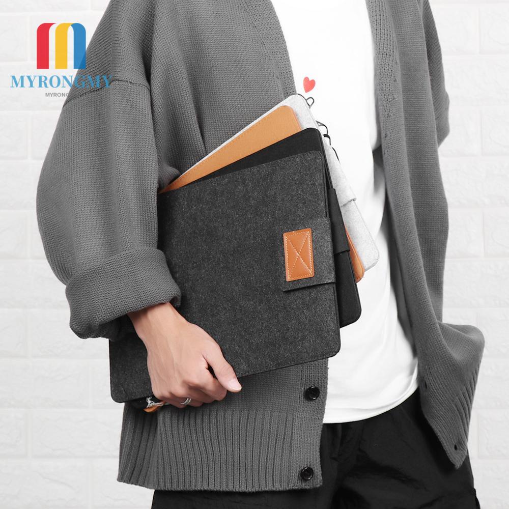 MYRON Ultra Thin Laptop Bag Professional Wool Felt Sleeve Case Portable ...