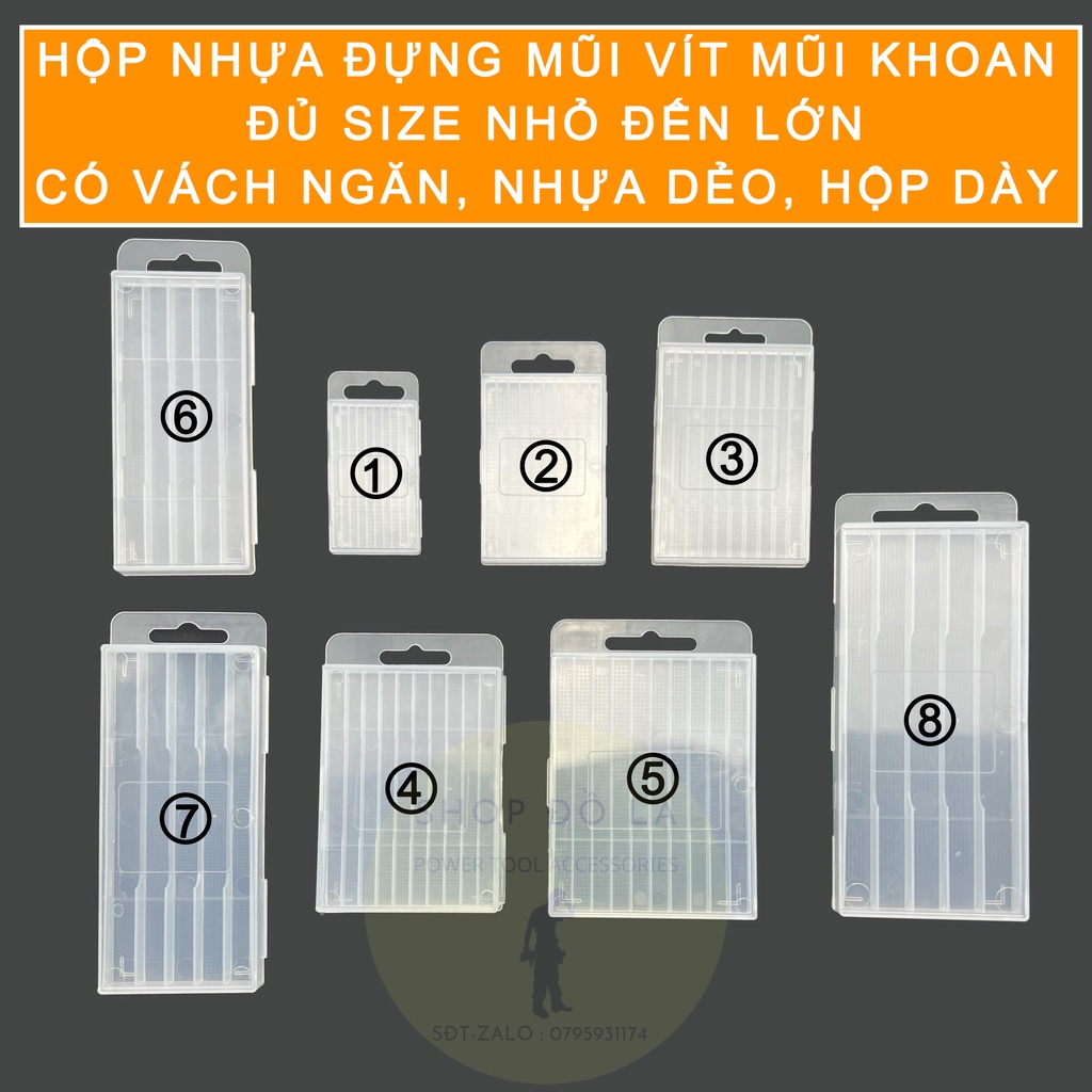 Plastic Box for Screw Bits, Multi-Purpose Drill Bits of All Sizes ...