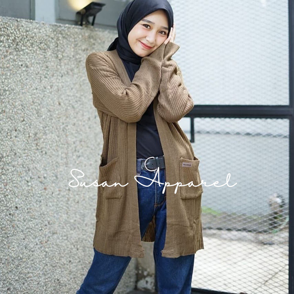 Long Cardigan Rajut Thick Premium Women Cardigan Long Kardigan Rajut ...