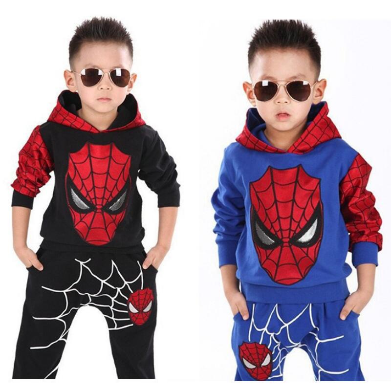 Spider-Man Children's Hoodie suit Sweatshirt Coat + Pants Spring-Autumn ...
