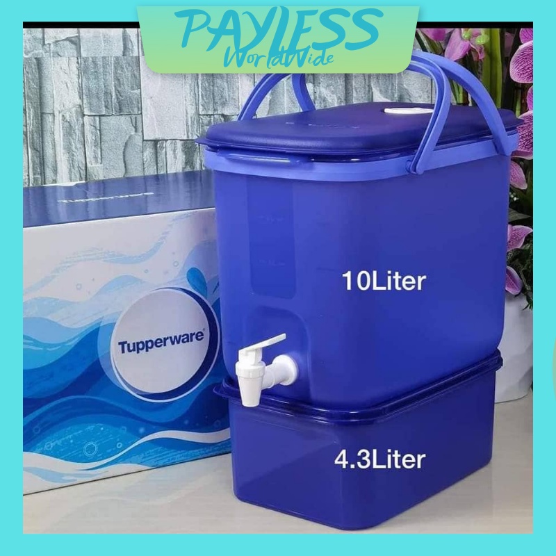 Tupperware Water Wonder All 10L Modular Mate Rectangular 4.3L Blue Ungu ...