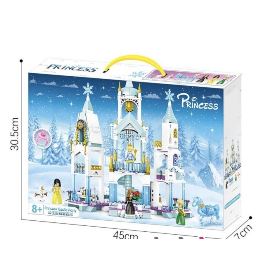 Brick Frozen Ice Princess Castle Elsa And Anna Birthday Party 608 ...