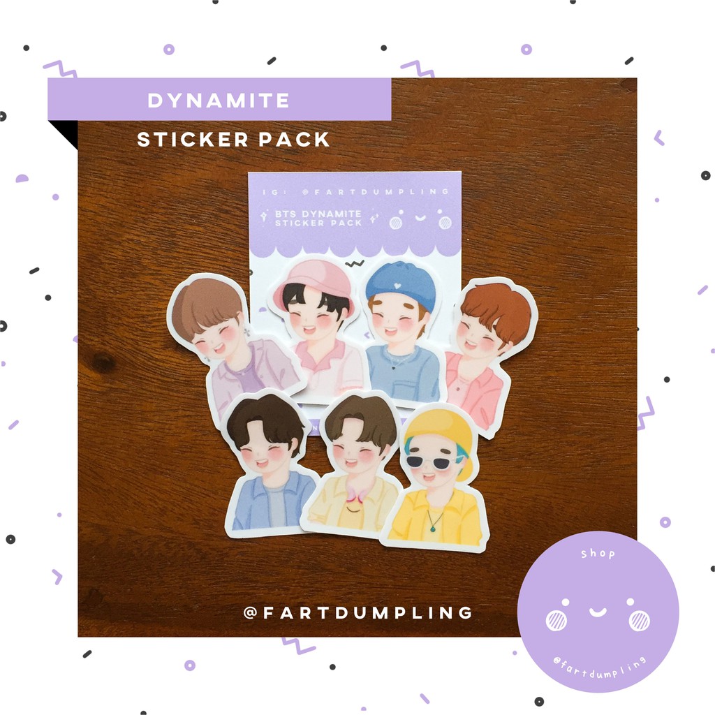BTS Dynamite Pastel KPOP sticker pack (7 pcs) | Shopee Malaysia