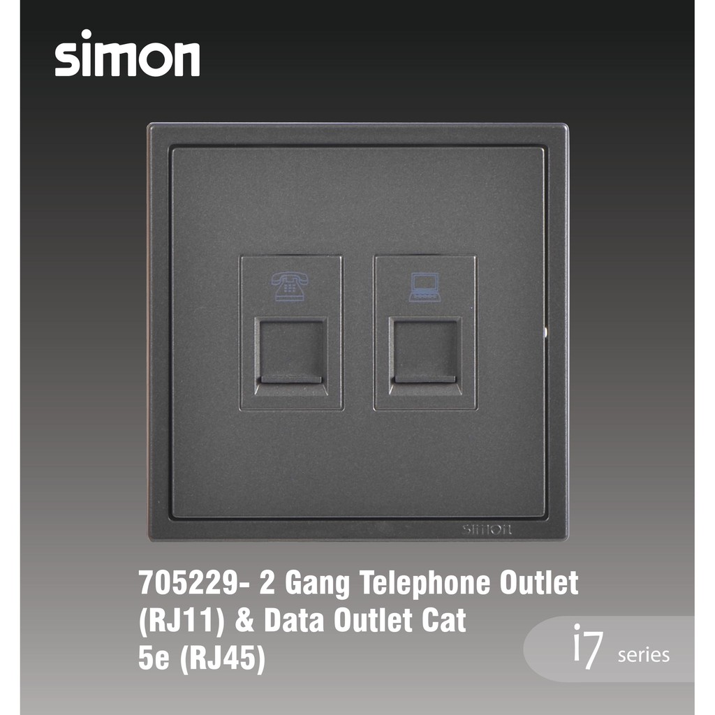 Simon i7 Series Switch / Switches & Socket Outlet (GRAPHIC BLACK ...