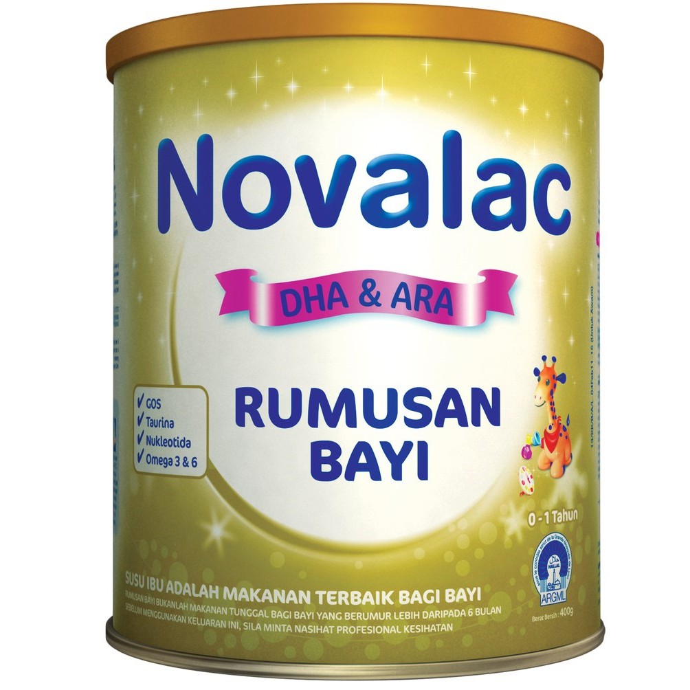 NOVALAC GOLD DHA & AHA INFANT FORMULA 400G (exp: 07/2020) | Shopee Malaysia