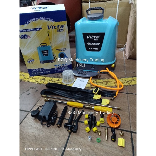 ‼️RZiQ‼️VICTA TS20 TURBO 140psi 20L Stirring Battery Sprayer Pump Twin Motor Pump (mesin pam ...