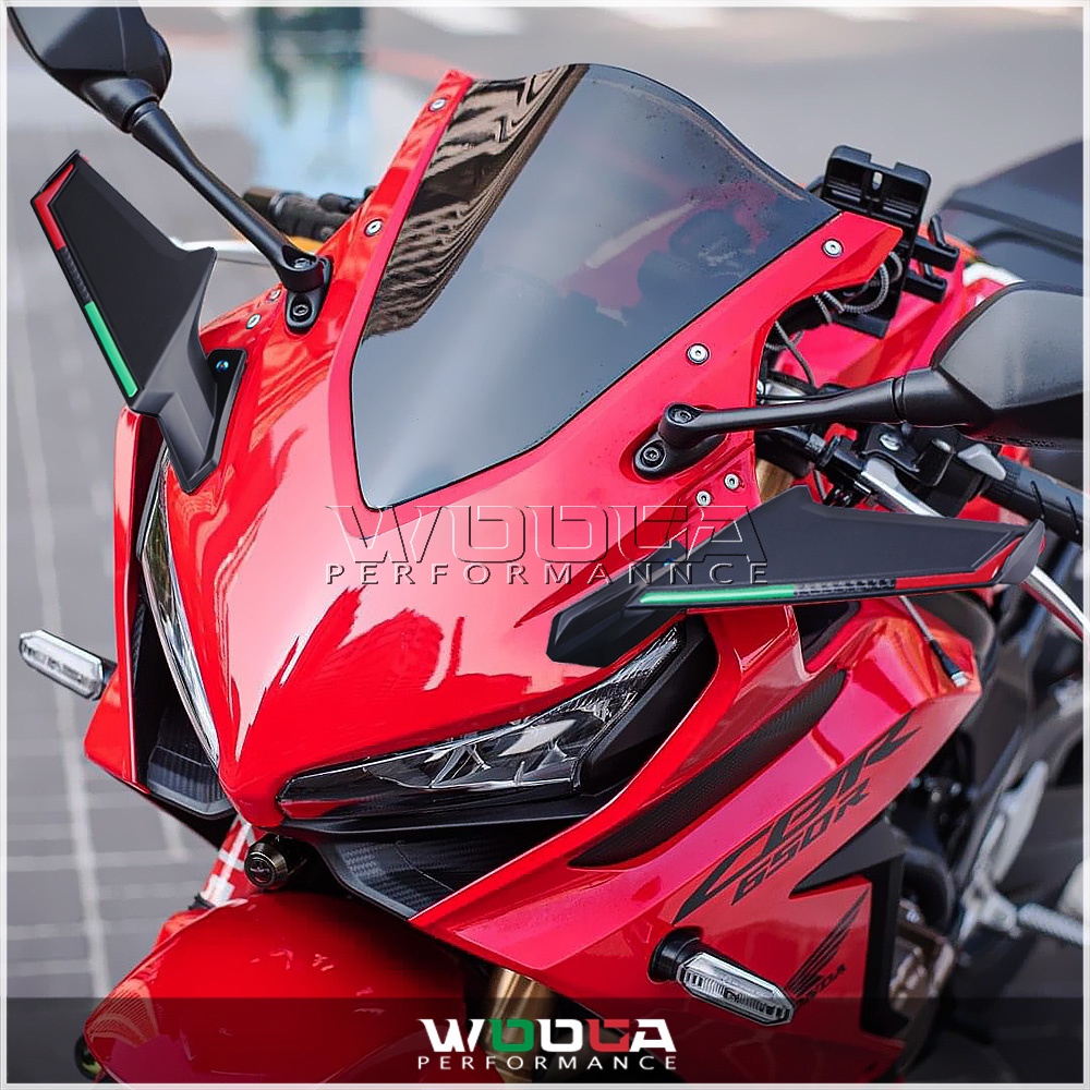 Motorcycle Universal Aero Winglets Front Fairing Racing Spoiler For ...