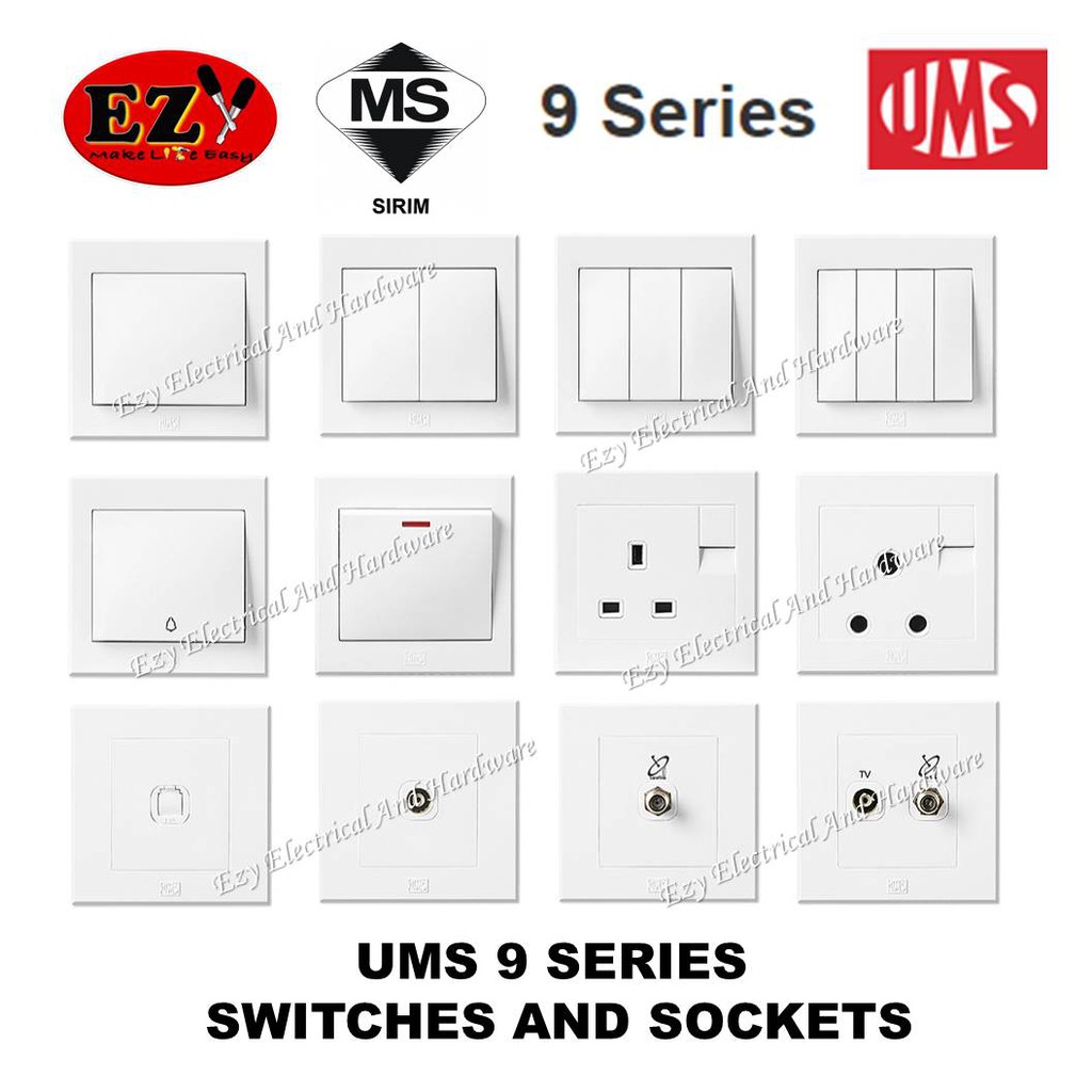 UMS 9 SERIES SWITCHES & SOCKETS *SIRIM APPROVED* | Shopee Malaysia