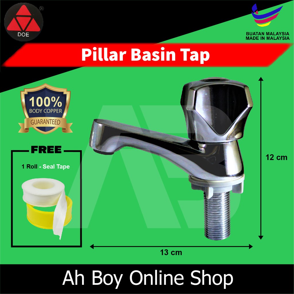 DOE Pillar Basin Tap (PT30) FOC Seal Tape Kitchen Bathroom Faucet ...