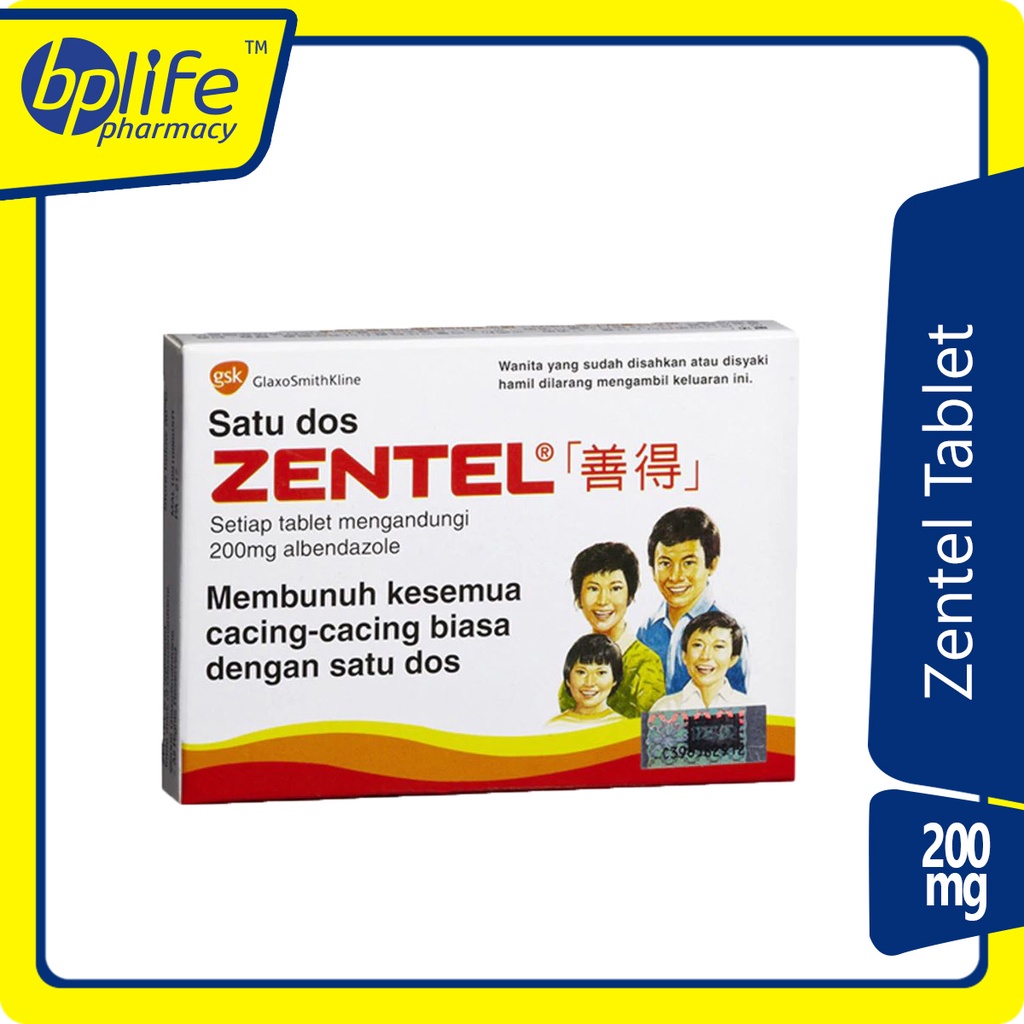 Zentel Tablet 200mg x 4 tablets (Value Pack) | Shopee Malaysia