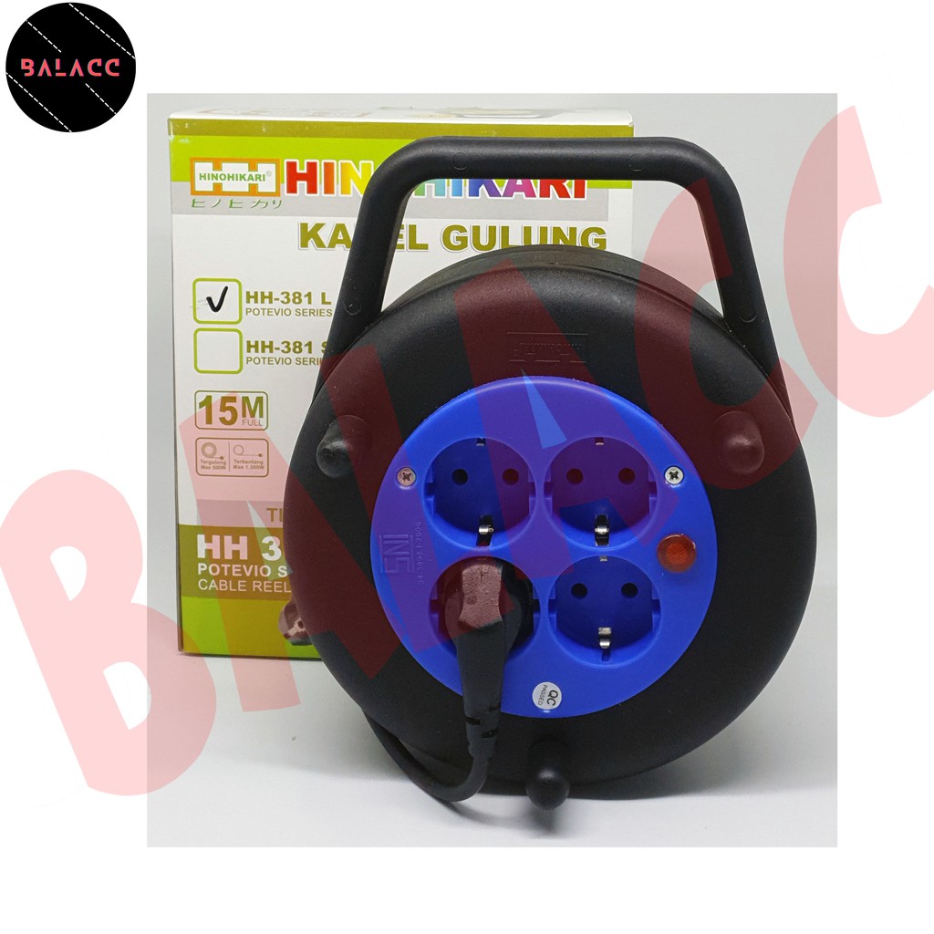 Hinohikari 15m Roll Cable/15m Box Cable/Hinohikari 381L Roll Cable Lamp/4-Hole 15meter Socket ...