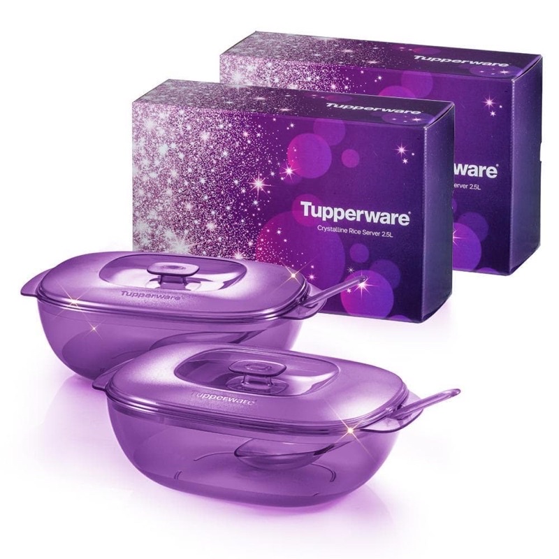 Tupperware Purple Royale Crystalline Set | Shopee Malaysia
