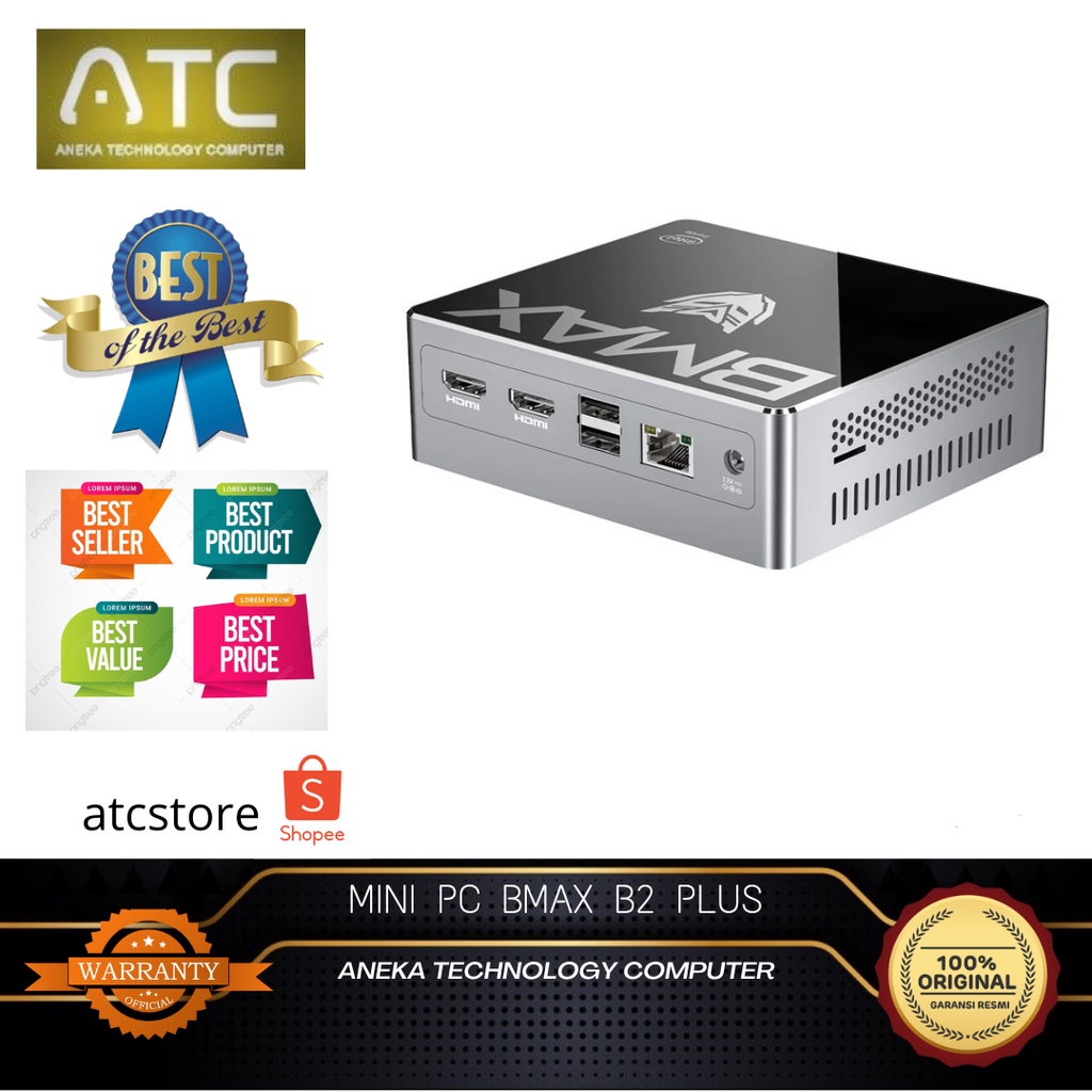 Mini PC BMax B2 Plus 8/128GB SSD Intel N4120 4K HDMI Windows 11 PRO ...