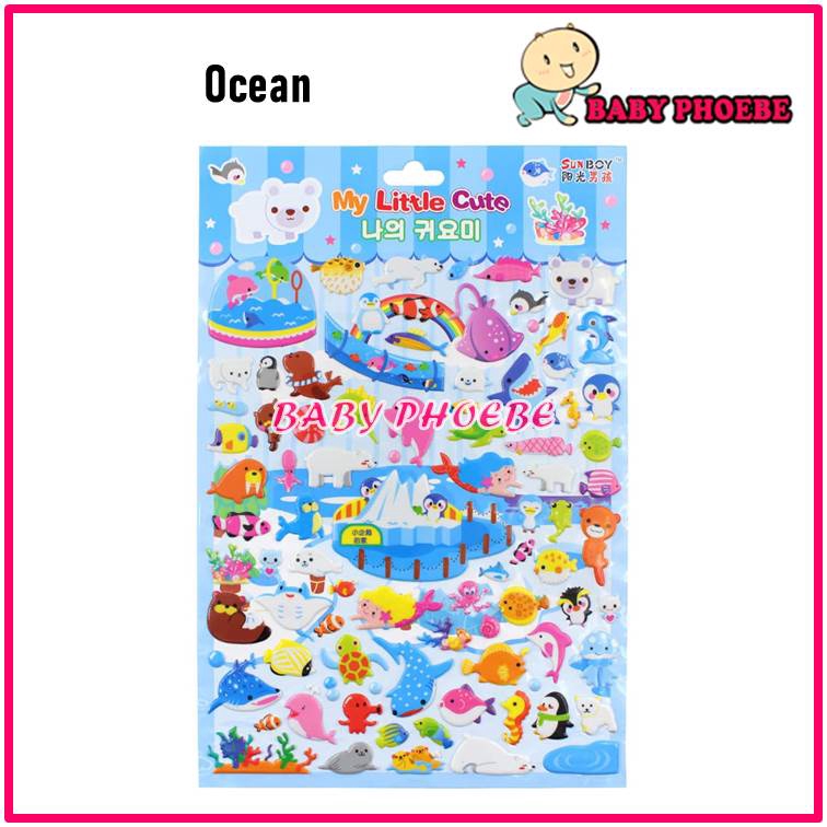Cartoon/ Disney 3D Sticker [A4 Size] Kids Cartoon Stickers Children ...
