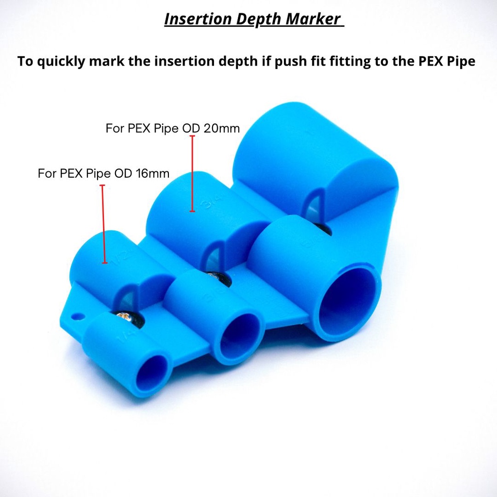 PEX Pipe Insertion Depth Marker for DIY Home Plumbing /Pipe Replacement ...