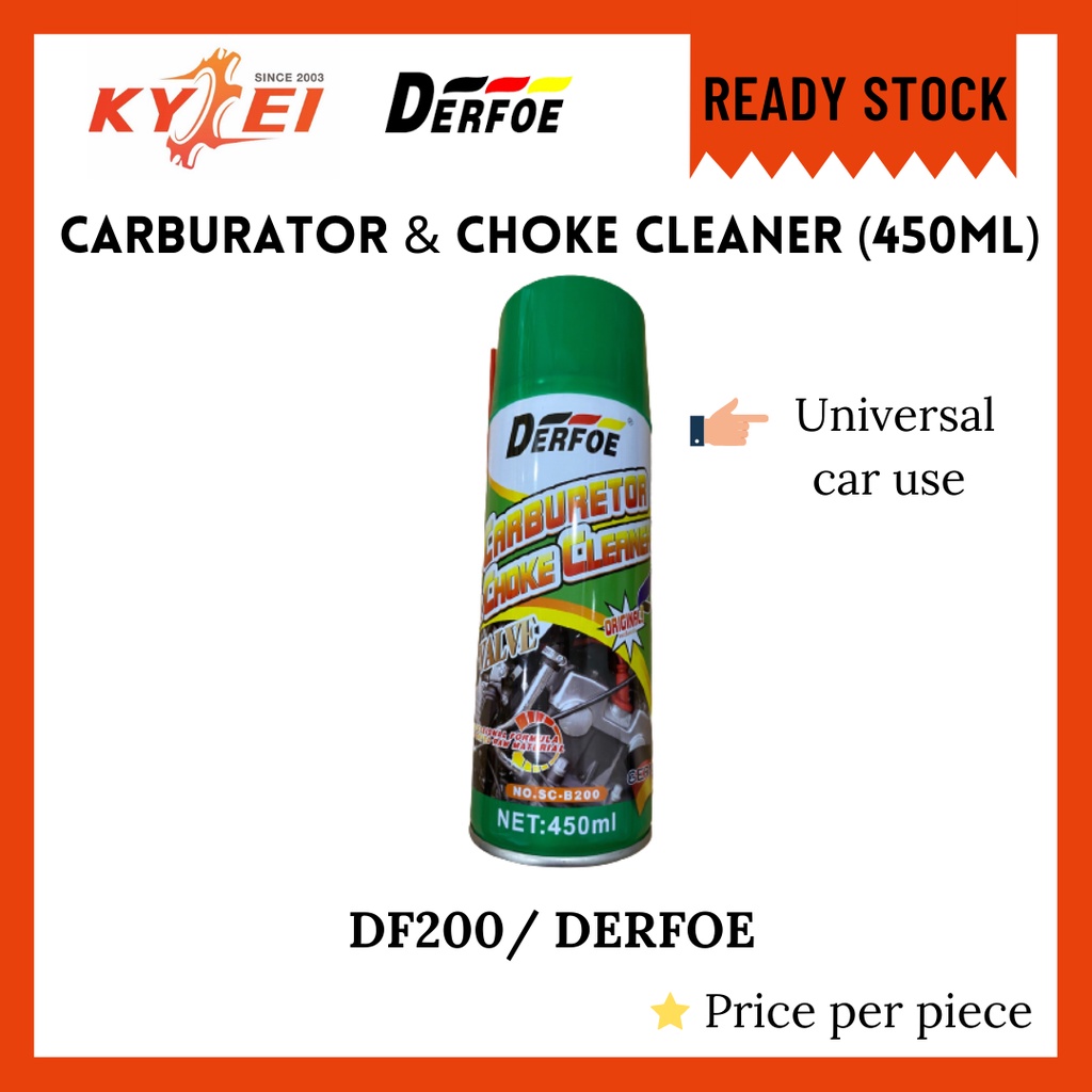 CARBURETOR & CHOKE CLEANER / THROTTLE BODY CLEANER 450ML (DERFOE DF200 ...