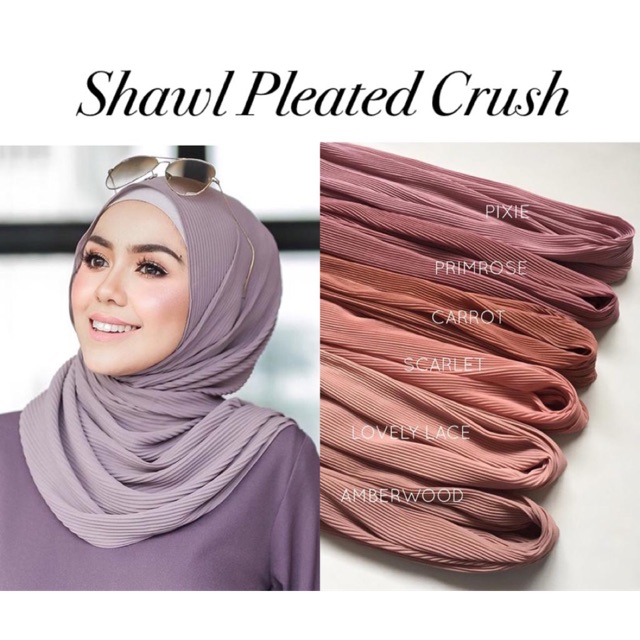 Shwal Pleated Crush Full l.8 meter | Shopee Malaysia