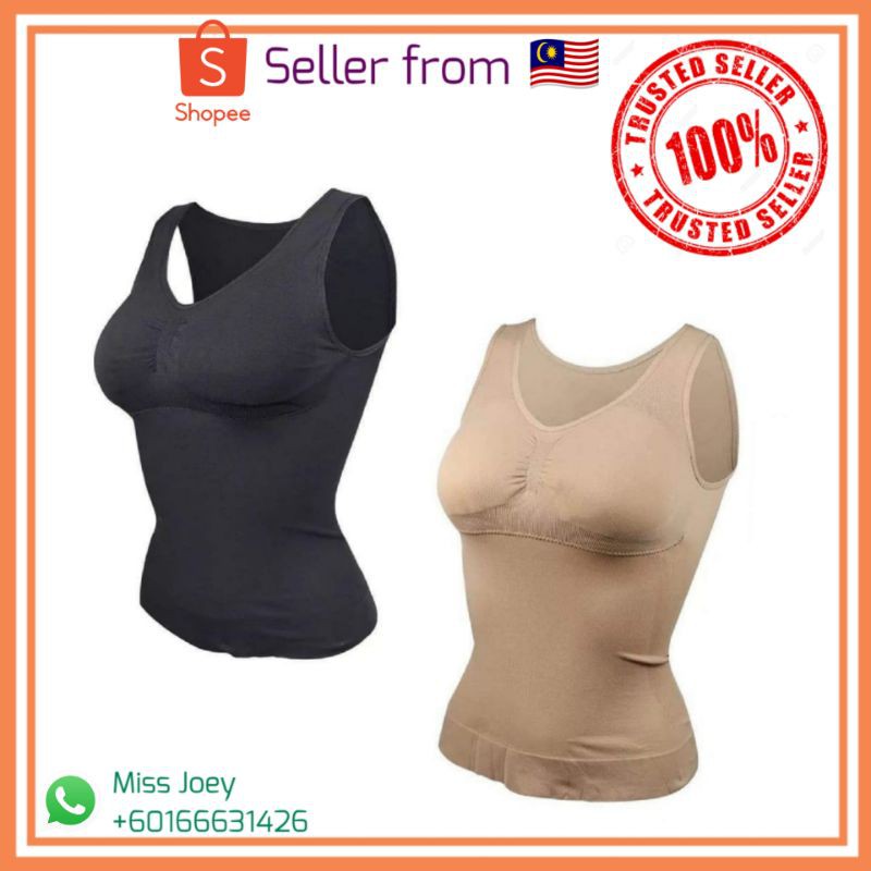 [READY STOCK] Singlet 3 in 1 Body Shaping Inner Wear 塑身背心瘦身内衣 | Shopee ...