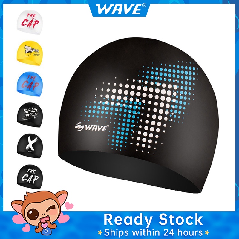 WAVE Adult Swimming Cap Men'S Swimming Cap Ladies Waterproof Silicone ...