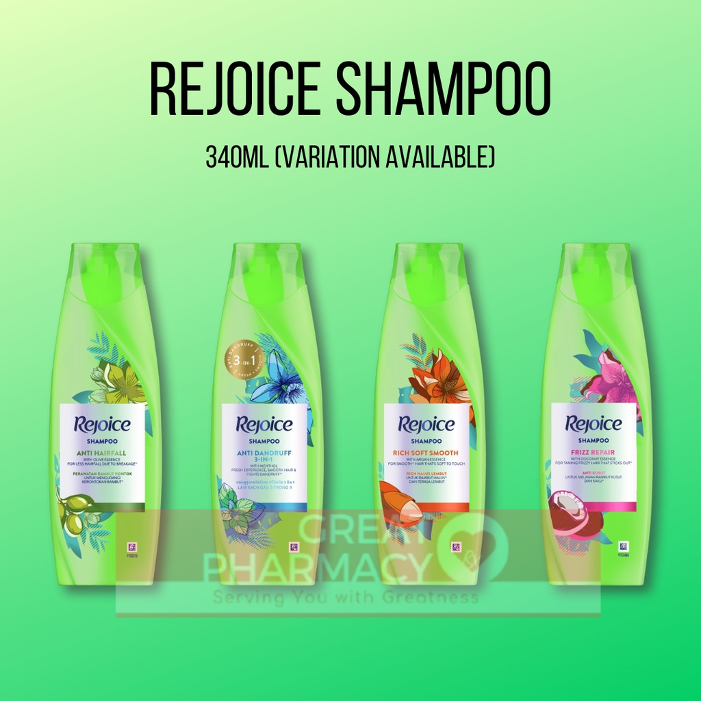 Rejoice Shampoo 340ML (Variation Available) | Shopee Malaysia