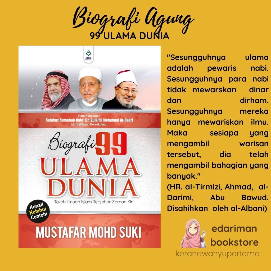 ~BIOGRAFI AGUNG~ Biografi 99 Ulama Dunia- Mustafar Mohd Suki | Shopee ...