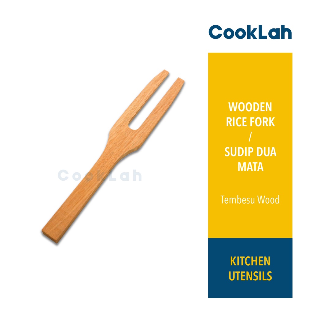 Rice Fork Ladle / Sudip Kayu 2 Mata / Natural Wooden Kitchen Utensils ...