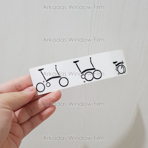 HITAM Brompton Logo Folding Bicycle Frame Sticker Vinyl Cutting Sticker ...