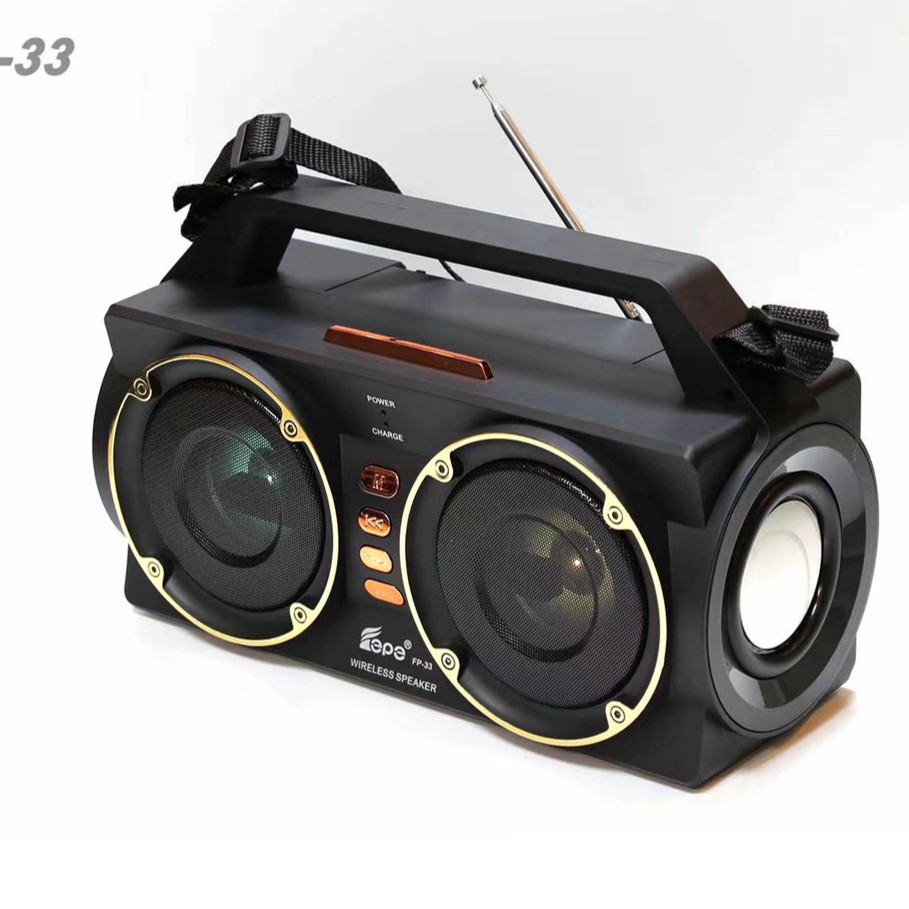 Portable Bluetooth Boombox With FM Radio Stereo Sound Booming Bass FM ...