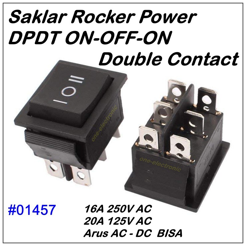 Rocker Switch Power ON OFF ON OFF ON Switch DPDT 6 Pin Foot SW Double Contact | Shopee Malaysia