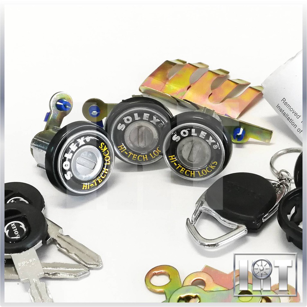 Solex Car Door Security Locking Complete Full Set 3 Door Lock 3 Keys ...