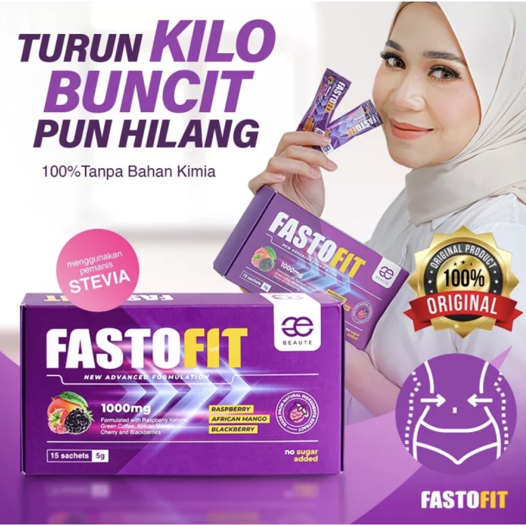 FASTOFIT ORIGINAL PRODUK KURUS CEPAT DETOX PEMBAKAR LEMAK FAT BURNER ...