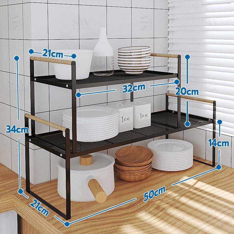 Murano Kitchen Storage Rack Organizer Shelf Rak Dapur Shelves For ...