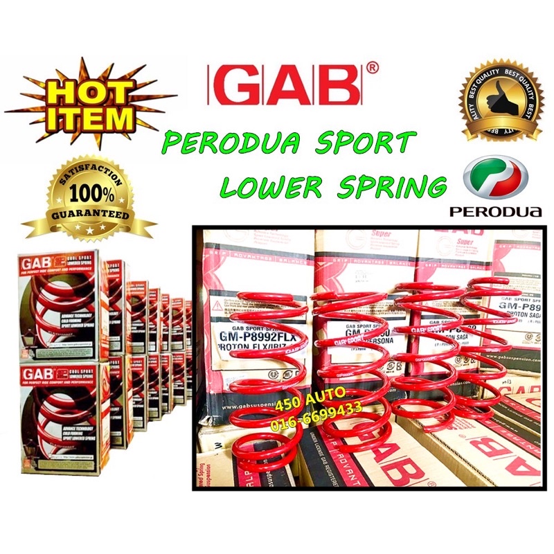 🔥PERODUA GAB SPORT LOWER SPRING SET MYVI KELISA KENARI AXIA BEZZA VIVA ...