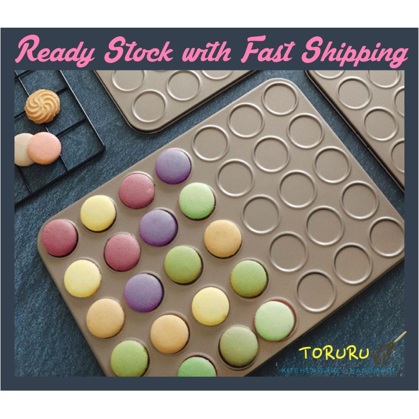 Bakeware 35 Cavity Non-Stick Macaron Pan Butter Cookie Pan 35 Hole ...