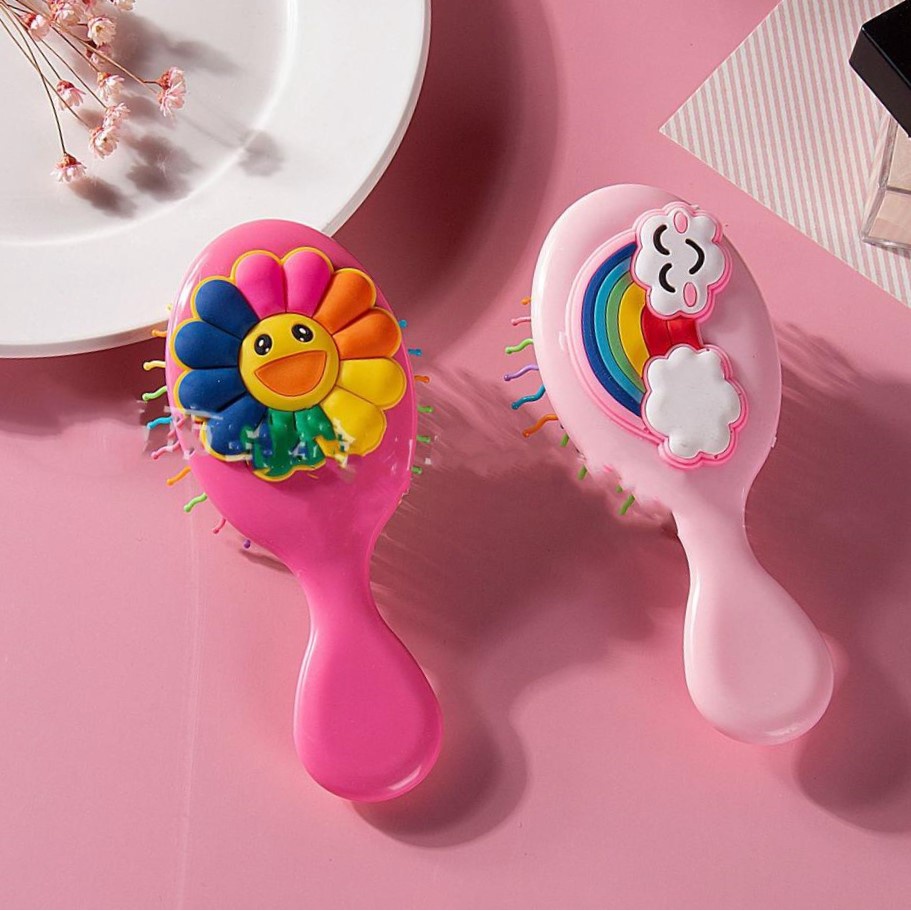 Cartoon Children Air Cushion Comb Cute Girl Comb Unicorn Rainbow ...