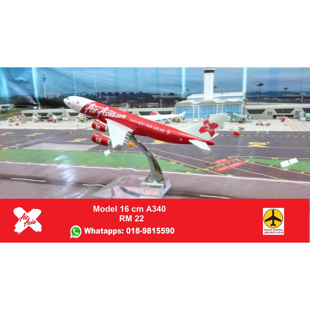 Airplane Model - Model Airplane Airbus A340 Air Asia X | Shopee Malaysia