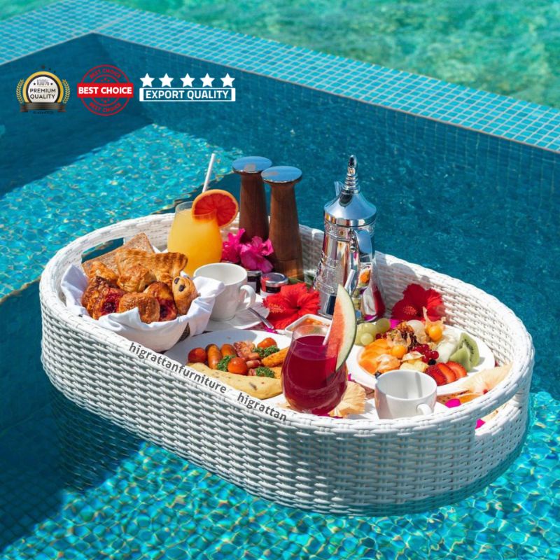 Oval Floatingtray 90.50 White floating Breakfast Tray Pooltray floating ...