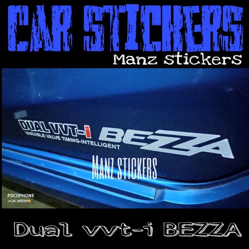 STICKER BEZZA DUAL VVT-I (1 PAIR) / CAR STICKER BEZZA DUAL VVT-I ...