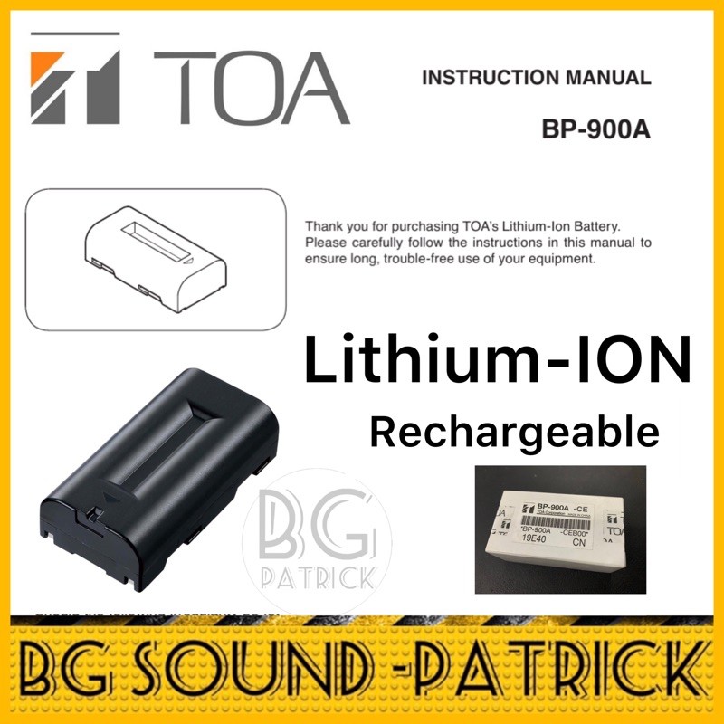 TOA BP 900A Rechargeable Lithiun-Ion Battery | Shopee Malaysia